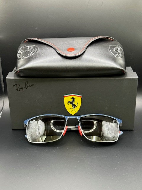 Genuine Ferrari Sunglasses Gunmetal/Blue – Continental AutoSports